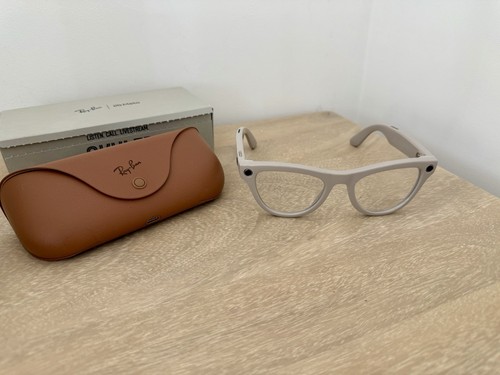 Ray-ban Meta Smart Glasses Skyler, Shiny Chalky Grey | eBay