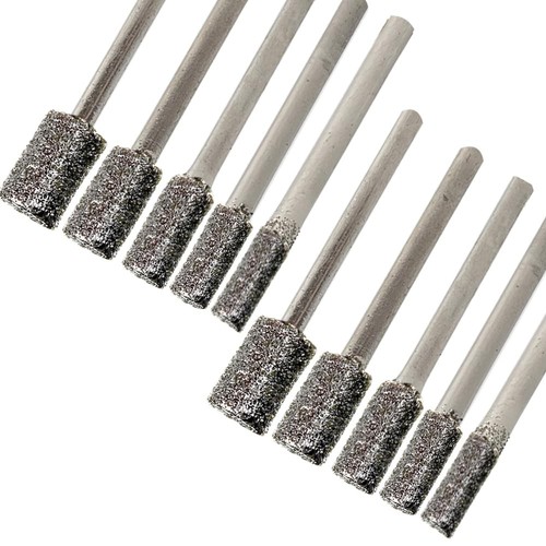 60 Grit Diamond Coated Grinding Bit Sets, 1/8" Shank Cylinder Head ...