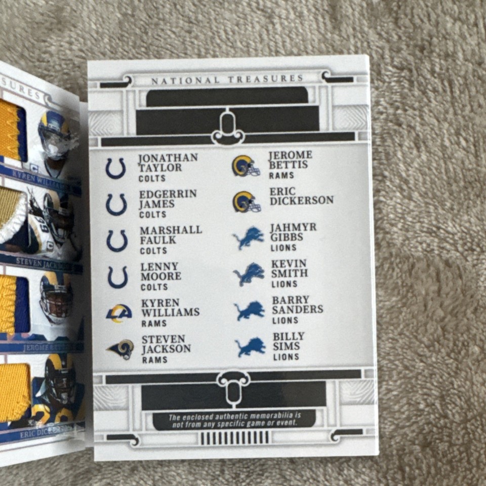 Panini 2026 NT Treasure Chest RB Booklet NFL Multi-Player | eBay