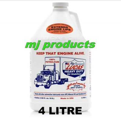 LUCAS, 10002, heavy duty oil stabilizer, 3.785 litres, engines, diffs ...
