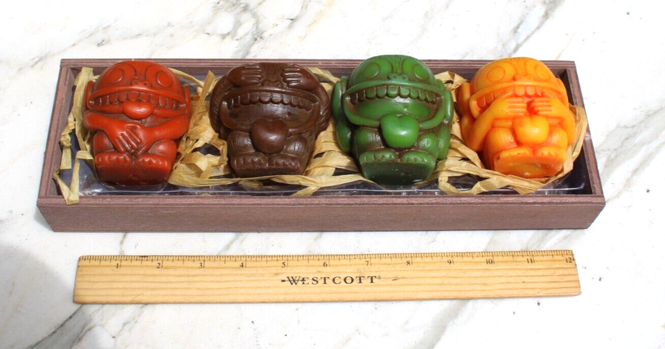 Four Totem Pole Tiki Candles "One Hundred 80 Degrees" New in Box | eBay