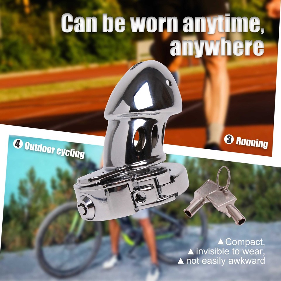 Stainless Steel Male Chastity Cag Device Penis Cage Adjustable Ring ...