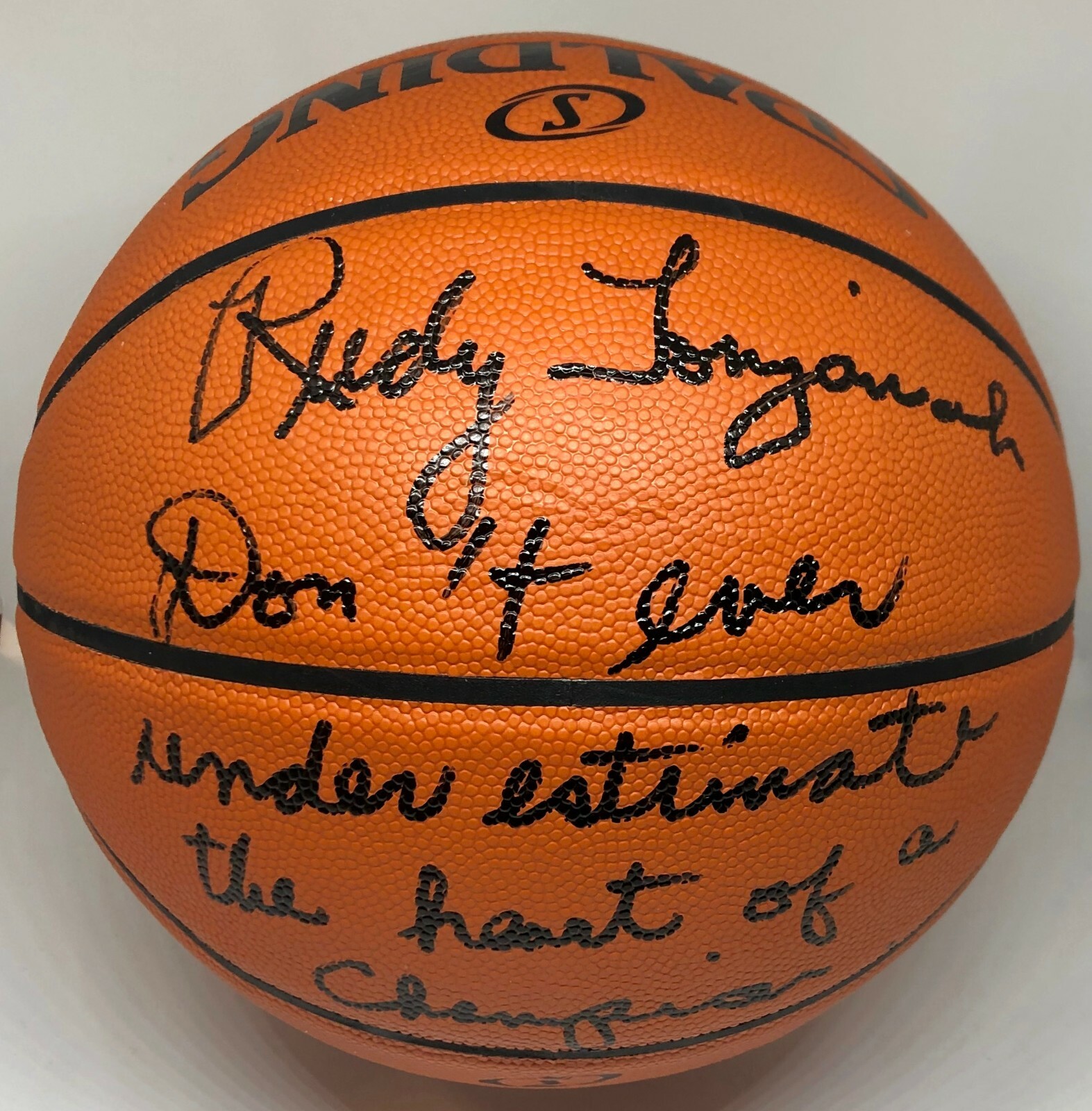 Rudy Tomjanovich Signed Autographed Basketball Rudy T Houston Rockets ...