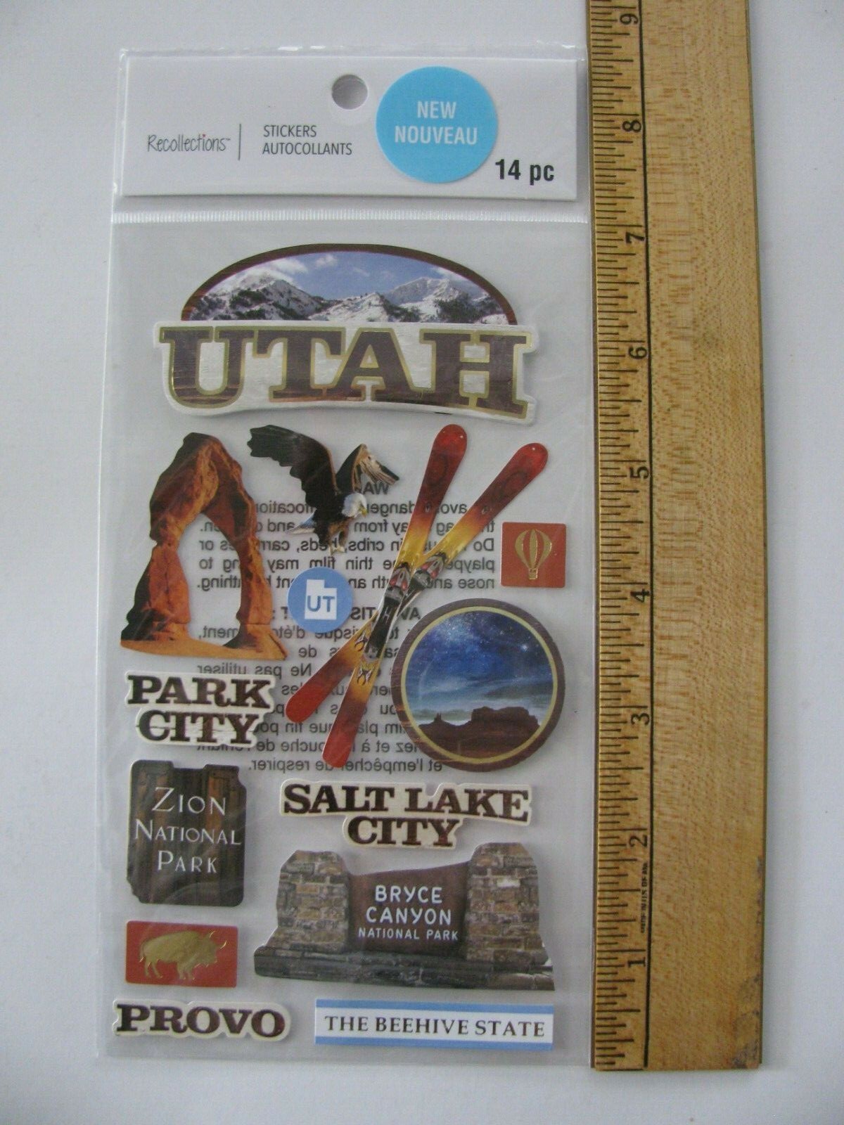Recollections Stickers UTAH Salt Lake City Provo Park City 14 Pieces ...
