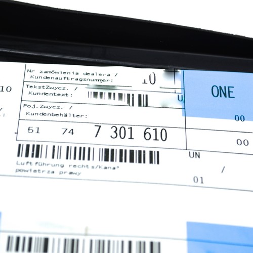 NEW MINI COOPER F56 FRONT RIGHT AIR DUCT 7301610 51747301610 ORIGINAL ...