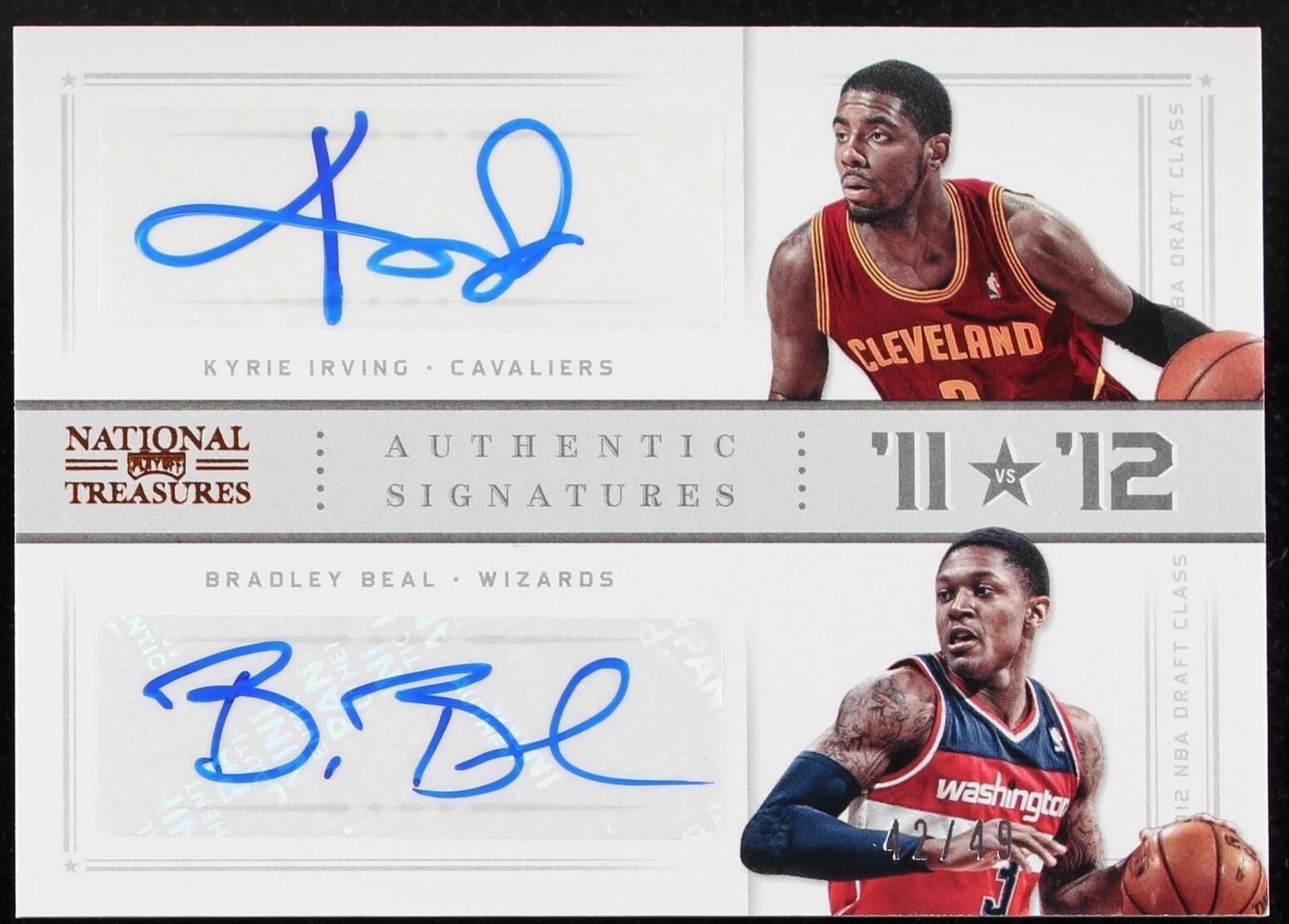2012-13 Panini National Treasures - '11 Vs '12 Signatures Kyrie Irving ...