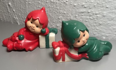 Vtg AVON Santa's Helpers Pixie Christmas Elves Festive Garland Wax ...