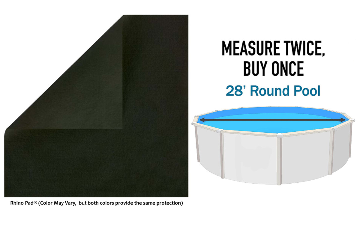 Rhino Pad Round Above Ground Swimming Pool Liner Shield Protector ...