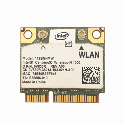 Intel Centrino Wireless-N 1000 b/g/n 112BNHMW 300Mbps Half Wireless ...