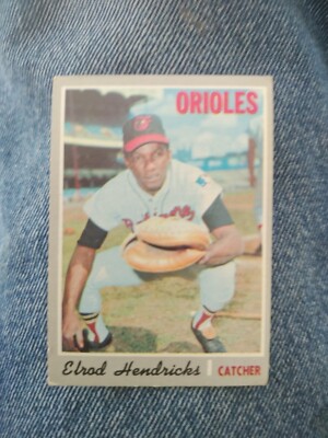 1970 TOPPS BASEBALL #528 ELROD HENDRICKS Ex Read Description Orioles | eBay