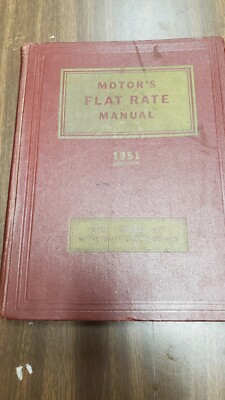 Vintage MOTOR'S AUTO FLAT RATE MANUAL 1951 Edition | eBay