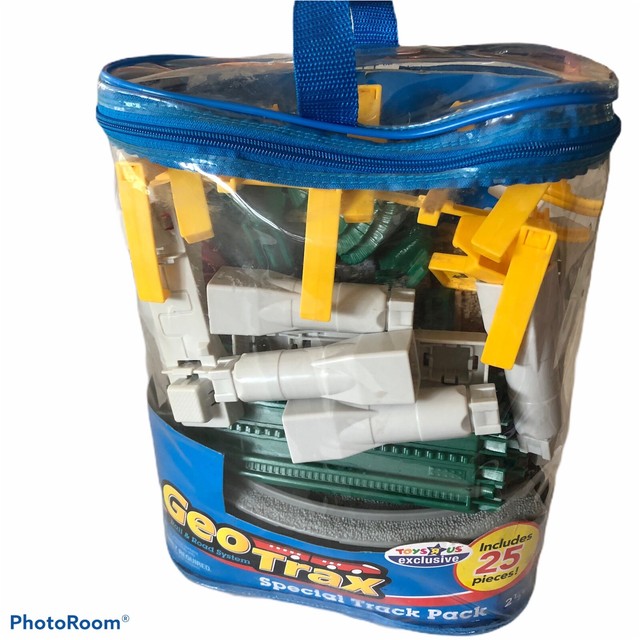 Geotrax Special Track Pack 25 Piece Rail & Road System Complete ...