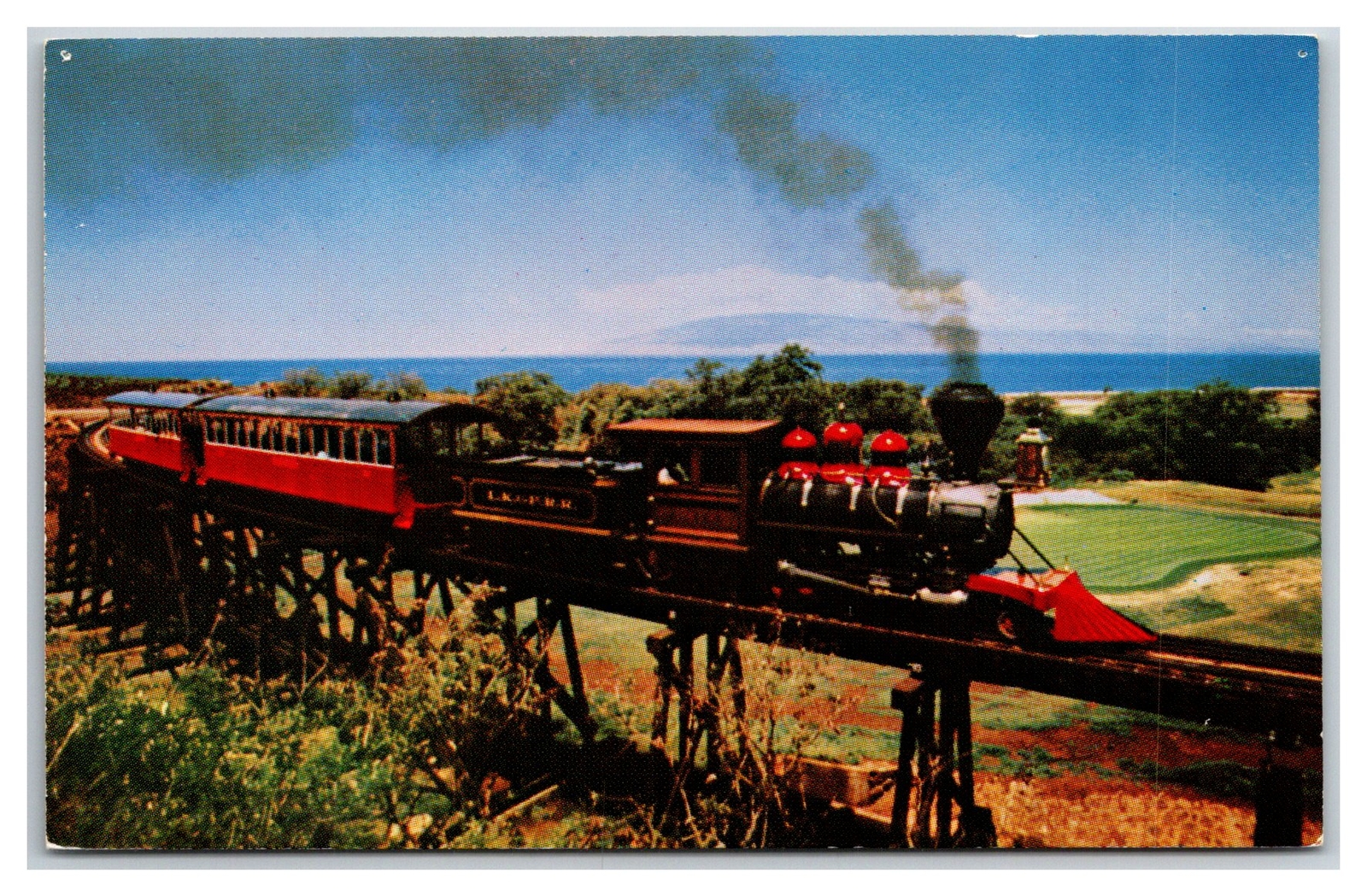 THE LAHAINA KAANAPALI & PACIFIC RAILROAD SUGAR CANE TRAIN POSTCARD | eBay