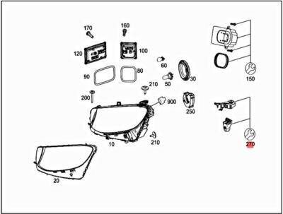 Genuine MERCEDES C253 X253 GLC X253 Coupe C253 Rs bracket 2538200214 | eBay