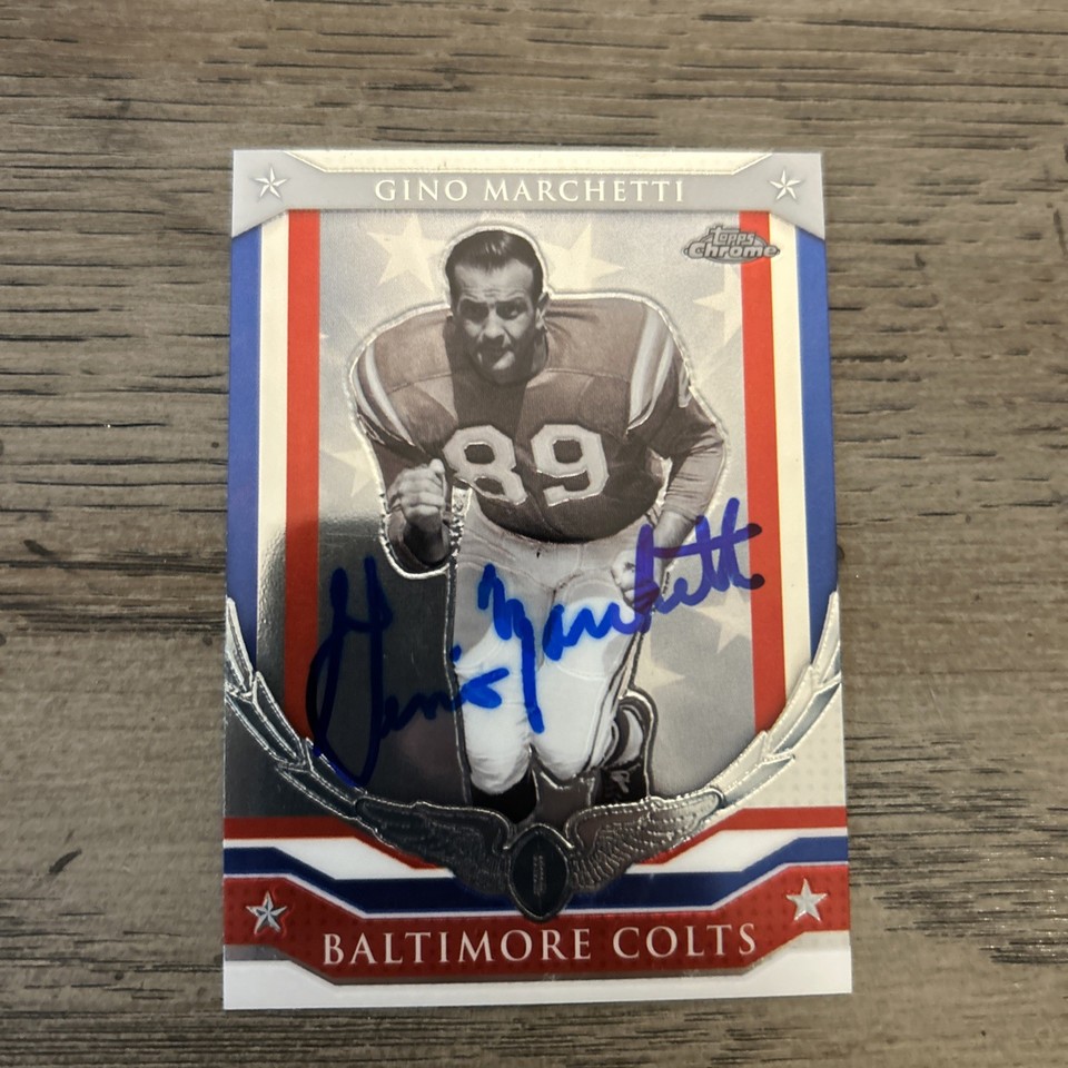Gino Marchetti Signed 2008 Topps Chrome Honor Roll Card #HR-GM ...