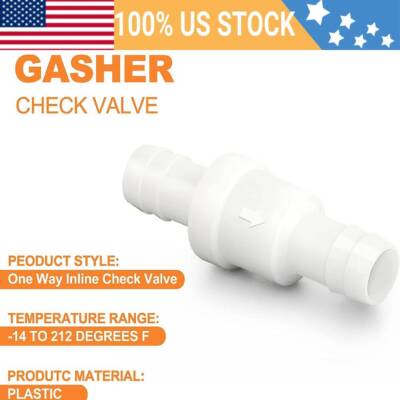 3/8" 10mm Inline Check Valve Fuel Diesel Gas Liquid Air One Way HHO ...