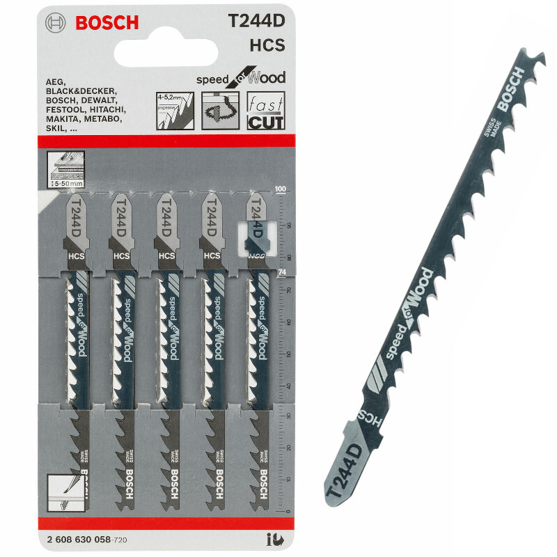 Bosch Stichsägeblätter Stichsägeblatt für Pendelhubstichsäge Holz Metal ...