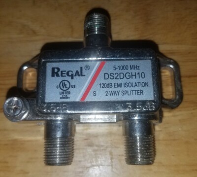 Coaxial Cable splitter Regal 2 way DS2DGH10 | eBay