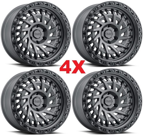 18 TWO TONE GREY GRAY BLACK WHEELS RIMS RHINO FUEL DIRECTIONAL LIKE | eBay