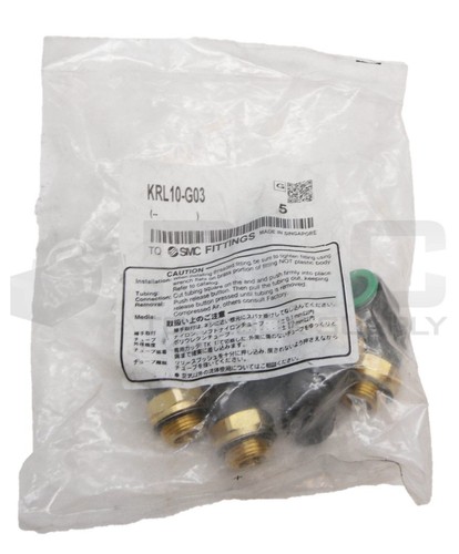 SEALED NEW BAG OF 5 SMC KRL10-G03 ELBOW FITTING 5/8" | eBay