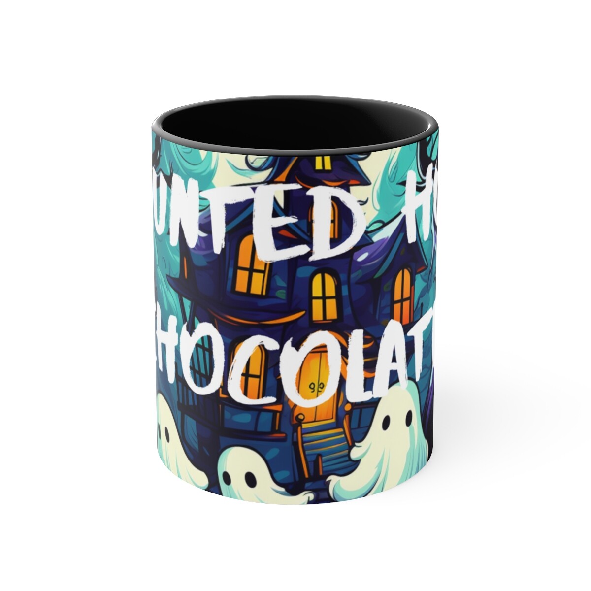 Haunted hot chocolate mug, Halloween Mug, Haunting Coffee Cup, ceramic ...