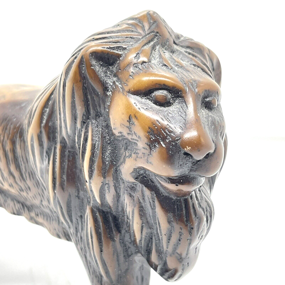 Vintage Solid Resin Lion Statue Anatomically Correct Figurine MCM 8” | eBay