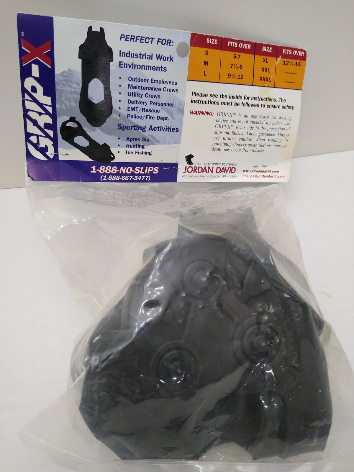 NEW Jordon David Grip X High Traction Footwear Ice Walking Device Size ...