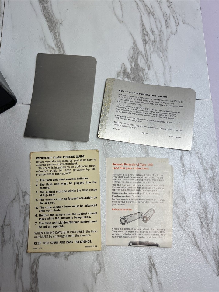 Vintage Polaroid 450 Land Camera With Case And Manual-Untested | eBay