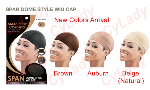 QFITT DOME STYLE SPAN WIG CAP(4PCS):Black, Beige, Brown, Auburn | eBay