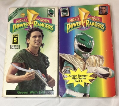 VTG Power Rangers VHS Lot Mighty Morphin Green Ranger Mini Series 90s ...