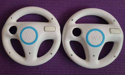 OEM Authentic Nintendo Wii Mario Kart Controller Wheels (Qty. 2) White ...