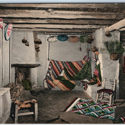 c1910s Grand Canyon, AZ Hopi House Native Room Hand Colored Postcard ...