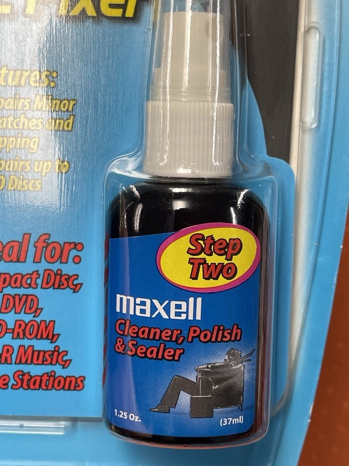 NEW SEALED Maxell Disc Scratch Repair Kit CD-335 Disc Fixer CD DVD ...