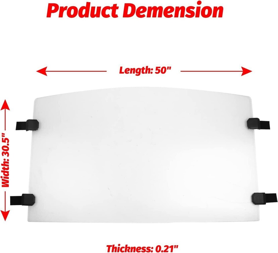Full Front Windshield Windscreen for Polaris Ranger XP 570 900 XP 1000 ...