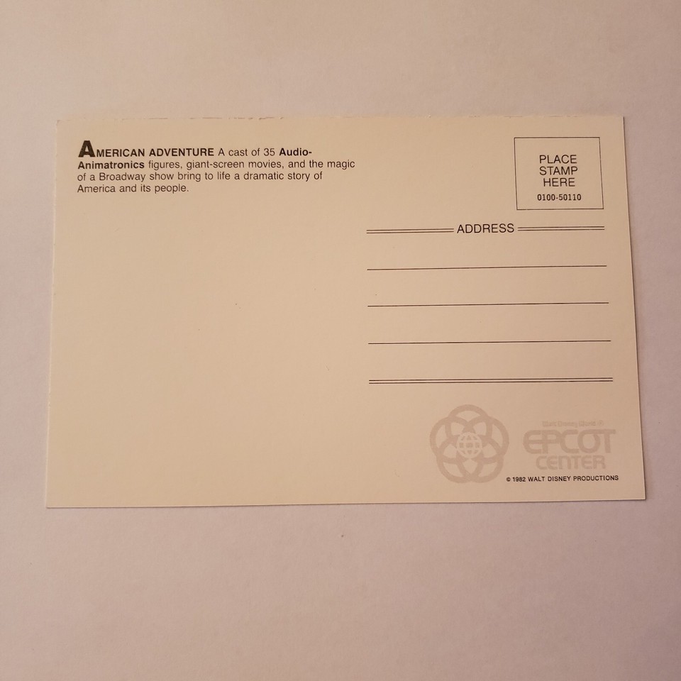 Vintage Epcot Postcard American Adventure Walt Disney World Photo ...