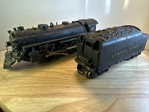POSTWAR LIONEL O GAUGE 224 BLACKENED HANDRAILS 2-6-2 RUNS F/R WITH ...