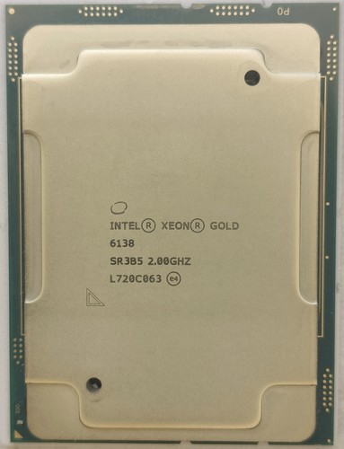 Intel Xeon Gold 6138 cpu processor 20 cores 2GHZ 40 threads FCLGA3647 | eBay