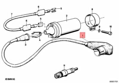 Genuine BMW Black Ignition Cable R60 R65 R75 R80 R90 R100 CS RS RT ...