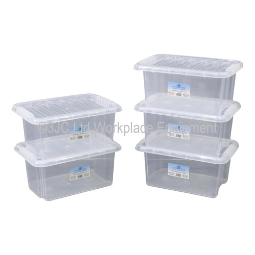 NEW British Made TML Clear Plastic Storage Box Boxes or Clear Lids 13 ...
