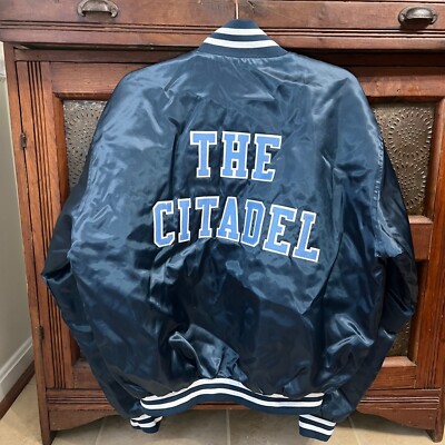 Vintage Blue Citadel Pistol Collegiate Sports Jacket Sz Large Track ...