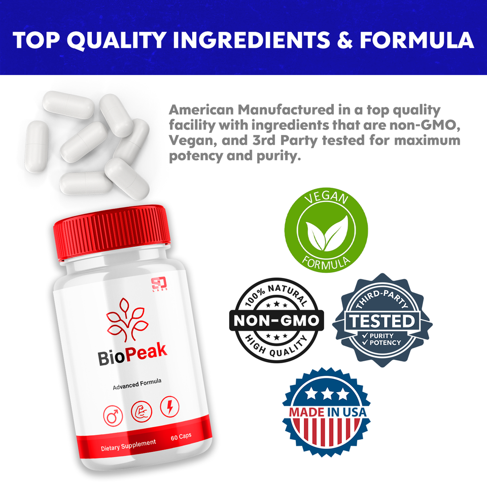 (3 Pack) Biopeak for Men, Bio Peak Advanced Male Support Pills (180 ...