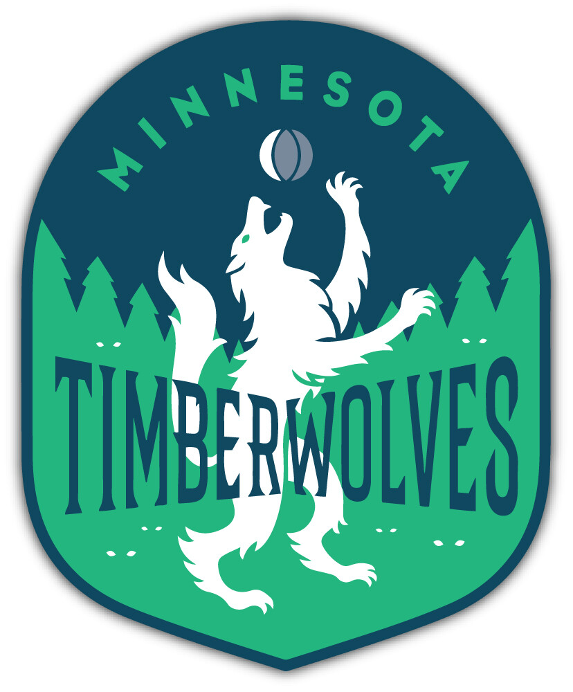 Minnesota Timberwolves NBA Basketball Sport Car Bumper Sticker Decal ...