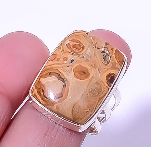 Bird Eye Jasper - Mexico Handmade 925 Sterling Silver Ring s.8 T15 | eBay