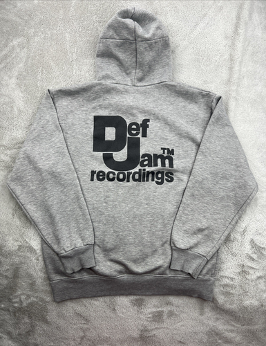 Def Jam Recording Hoodie Mens Medium Gray Vintage 90s Hip Hop Rap Music ...