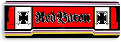 TIN SIGN Red Baron Arcade, 80's, Retro, Console, Marquee, Game Room ...