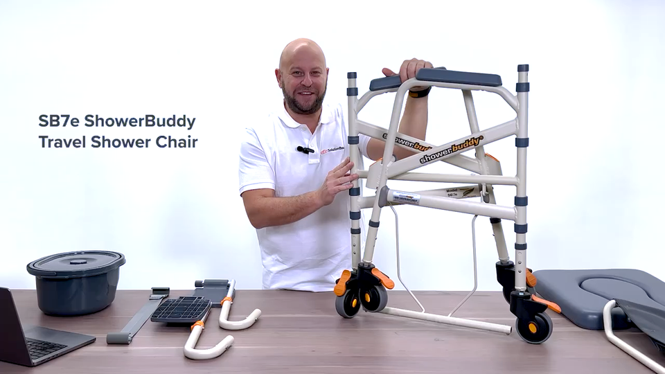 ShowerBuddy SB7e Travel folding shower commode chair (OPEN BOX) | eBay