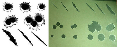 NEW B1 BULLETS HOLES Military Army Airbrush Stencil Template Step by ...