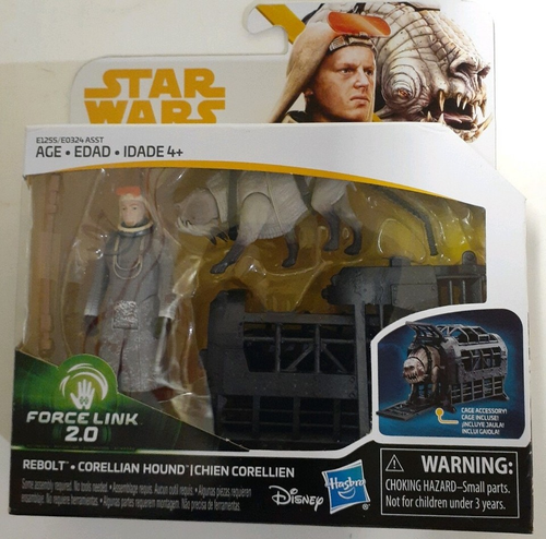 STAR WARS FORCE LINK 2.0 Rebolt & Corellian Hound Figures w/ Cage ...