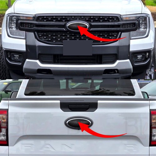 Matte Black Front Tailgate Overlay Emblem DECALS For Ford Ranger 2024 ...