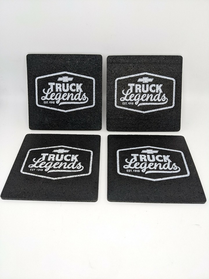 Chevrolet Coasters Truck Legends Rubber Coasters Set of 4 | eBay